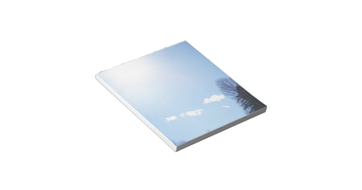 Bright Sun in Blue Sky Notepad | Zazzle