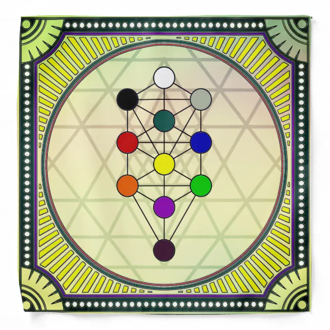 Bright Tree of Life Kabbalah Sephiroth Altar Cloth Bandana | Zazzle