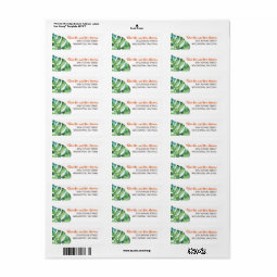 Bright Tropical Watercolor Flower Return Address Label | Zazzle