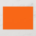Bright True Orange Solid Color Postcard | Zazzle