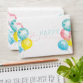 Bright watercolor Happy Birthday Pastel design Envelope | Zazzle