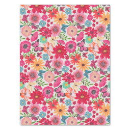 Bright Wildflower Pattern Bridal Shower Tissue Paper | Zazzle
