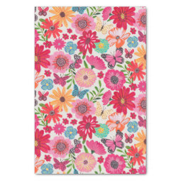 Bright Wildflower Pattern Bridal Shower Tissue Paper | Zazzle