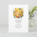 Bright Yellow and Biscotti Floral Summer Wedding Invitation | Zazzle