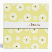 Bright Yellow and White Daisy Binder | Zazzle