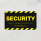 Bright Yellow & Black Caution Security Guard Business Card | Zazzle