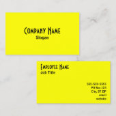 Bright Yellow Business Card | Zazzle