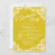 Bright Yellow Lace Graduation Party Invitation | Zazzle
