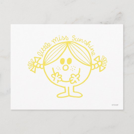 Bright Yellow Little Miss Sunshine Postcard | Zazzle.com