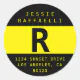 Bright Yellow Modern Look Return Address Classic Round Sticker | Zazzle