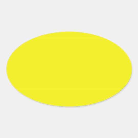 Bright Yellow Oval Sticker | Zazzle.com