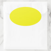 Bright Yellow Oval Sticker | Zazzle