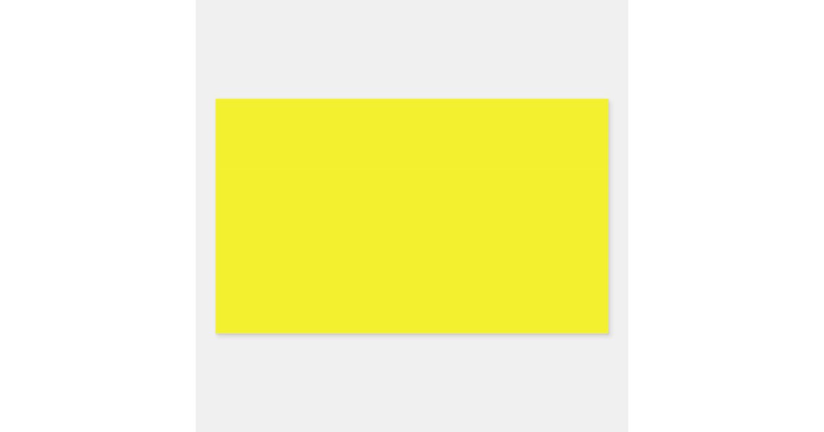 Bright Yellow Rectangle Sticker | Zazzle