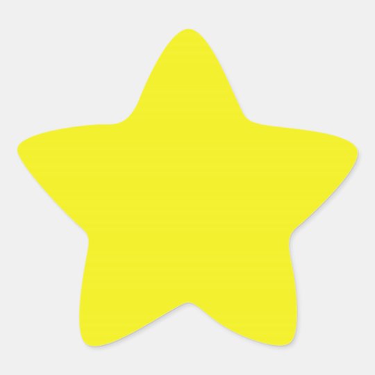Bright Yellow Star Sticker | Zazzle.com