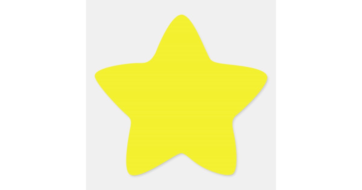 Bright Yellow Star Sticker | Zazzle