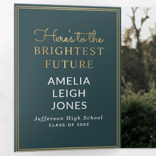 Brightest Future Graduation Photo Announcement | Zazzle