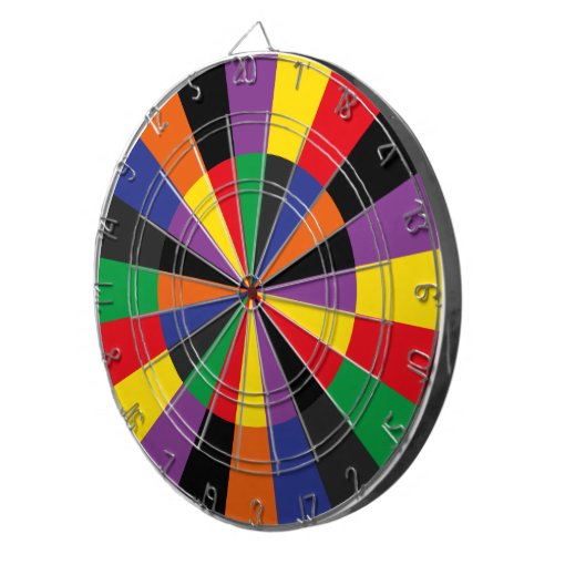 Brightly Colored Party Dartboard Game Room Colors | Zazzle