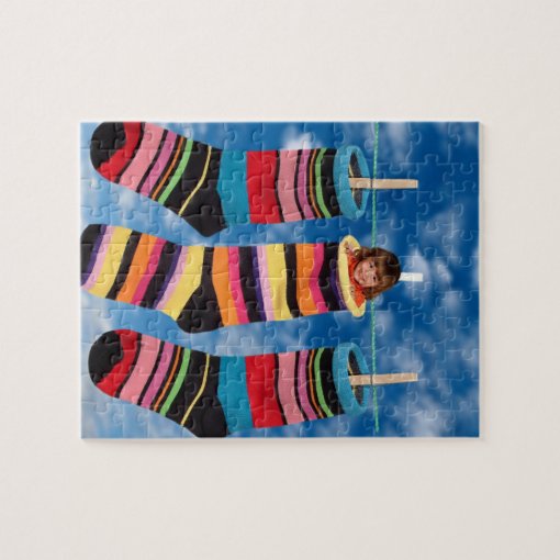 Brightly colored socks jigsaw puzzle | Zazzle