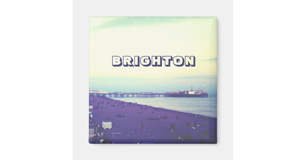 Brighton beach and pier, UK Magnet | Zazzle