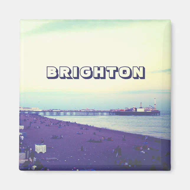 Brighton beach and pier, UK Magnet | Zazzle