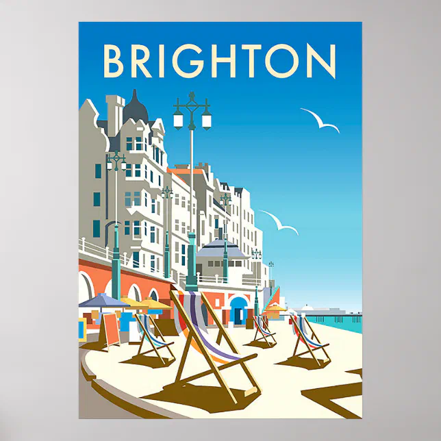 Brighton England vintage travel poster | Zazzle