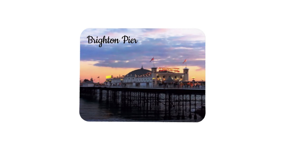 Brighton Pier in Evening Photo Magnet | Zazzle