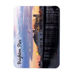 Brighton Pier in Evening Photo Magnet | Zazzle