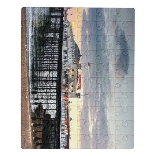 Brighton Pier Sunset Jigsaw Puzzle | Zazzle