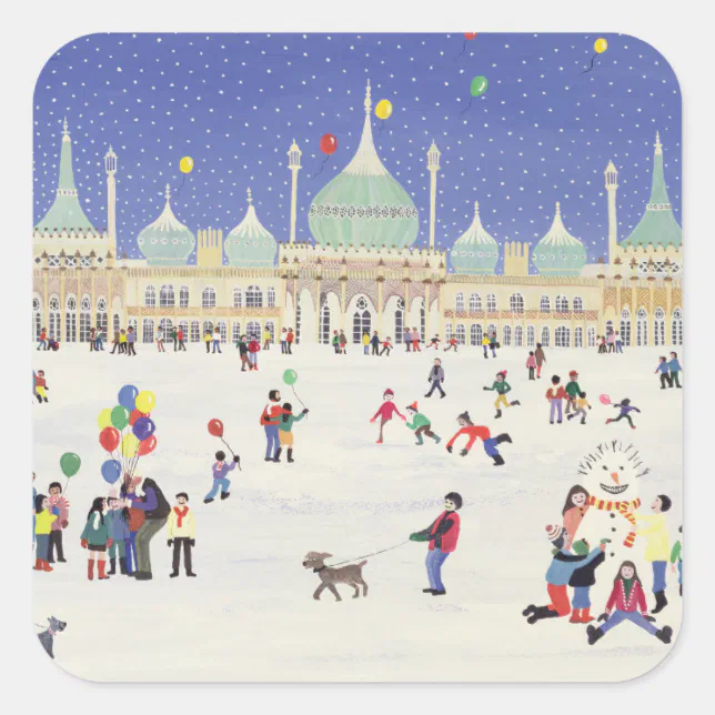Brighton Royal Pavilion Square Sticker | Zazzle