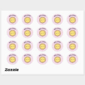 Brilliant Cute Sun Positive Reward Classic Round Sticker | Zazzle