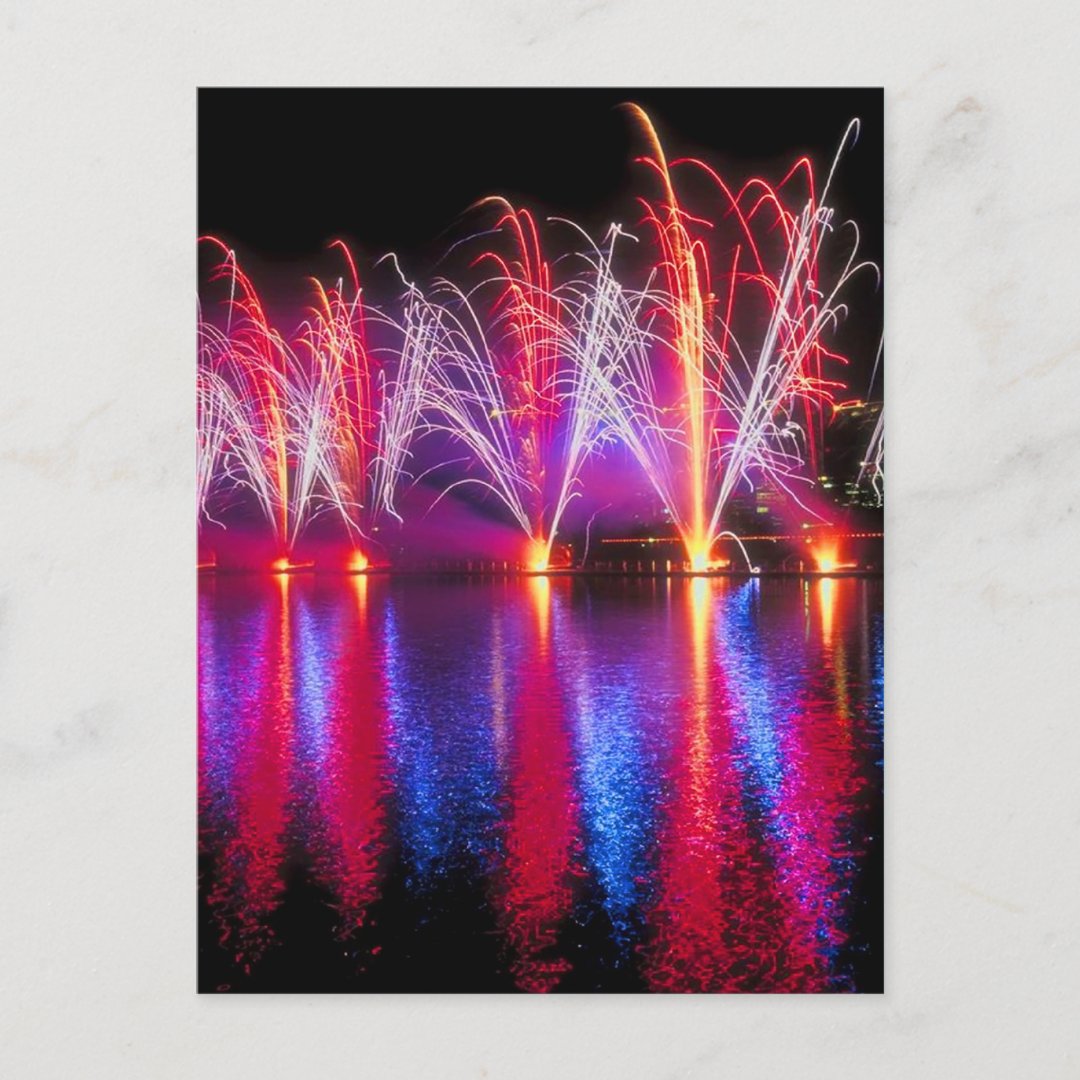 Brilliant Fireworks Postcard | Zazzle