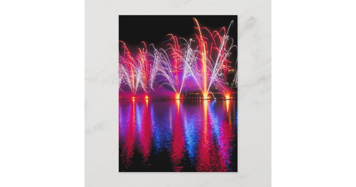 Brilliant Fireworks Postcard | Zazzle