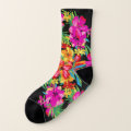 Brilliant Hawaiian Floral Pattern Socks | Zazzle