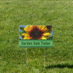 Brilliant Sunflower Garden Sale Custom Yard Sign | Zazzle