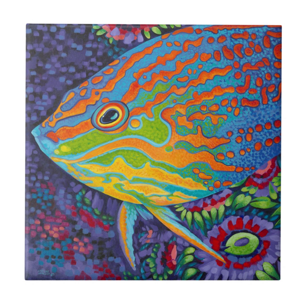 Brilliant Tropical Fish I Tile | Zazzle