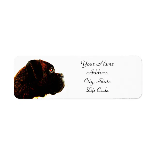 Brindle Boxer Dog Address Labels | Zazzle