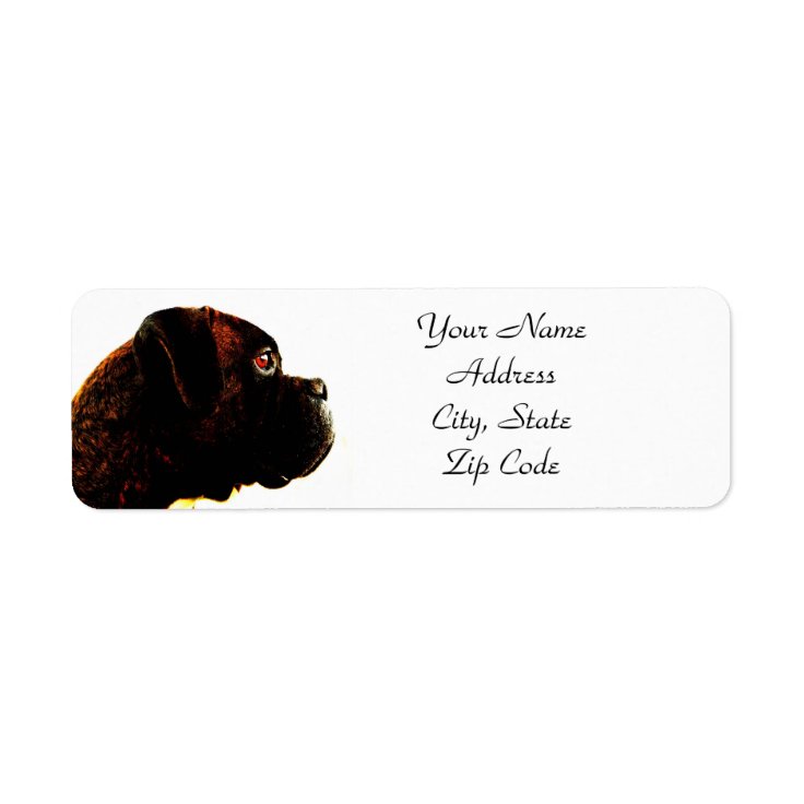 Brindle Boxer Dog Address Labels | Zazzle