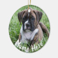 Brindle Boxer Puppy Christmas Ornament | Zazzle