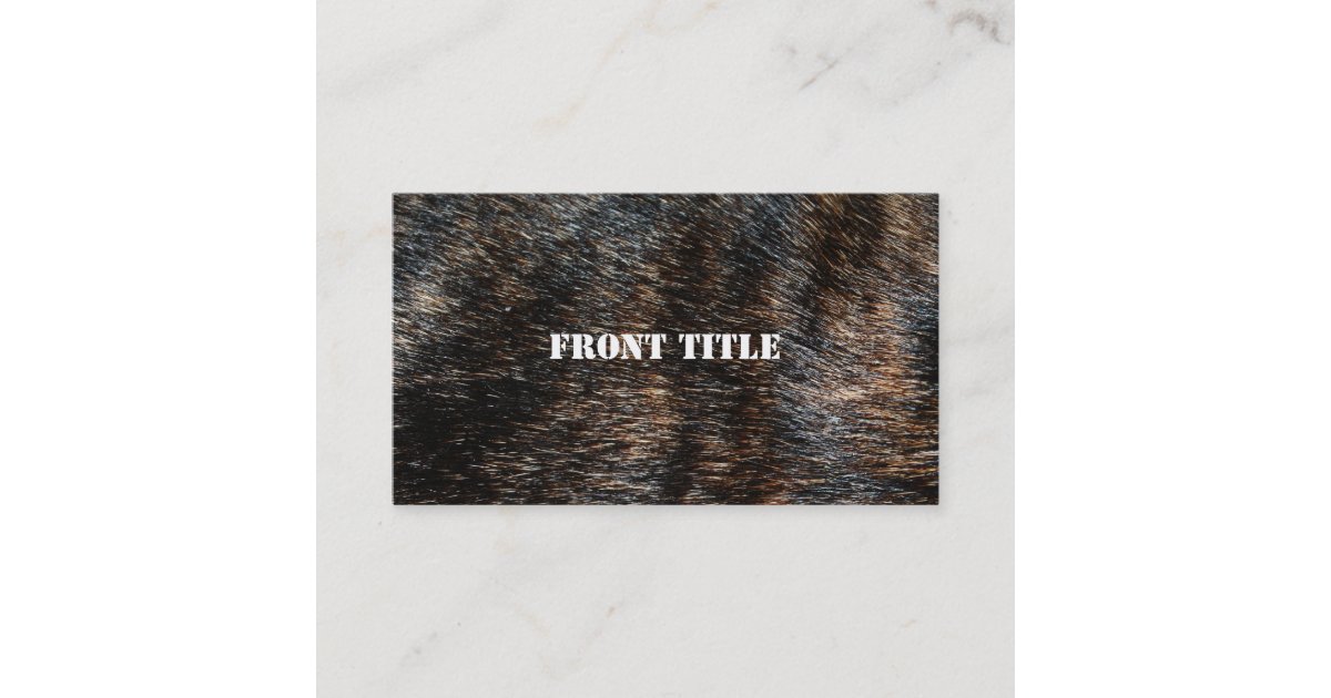 Brindle Fur Texture Camouflage Business Card | Zazzle