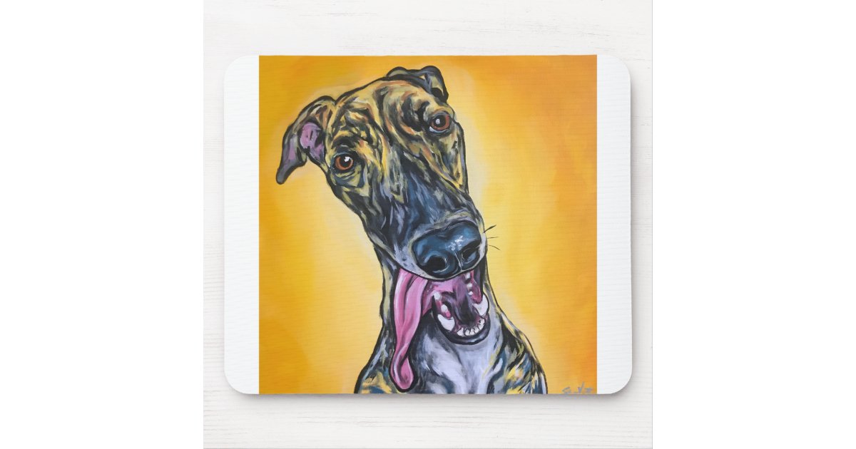Brindle Greyhound Mouse Pad | Zazzle