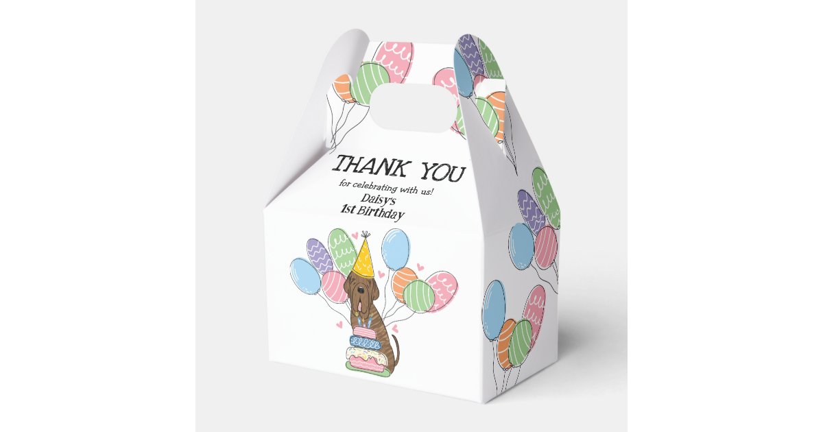 Brindle Neapolitan Mastiff Dog Thank You Favor Boxes | Zazzle