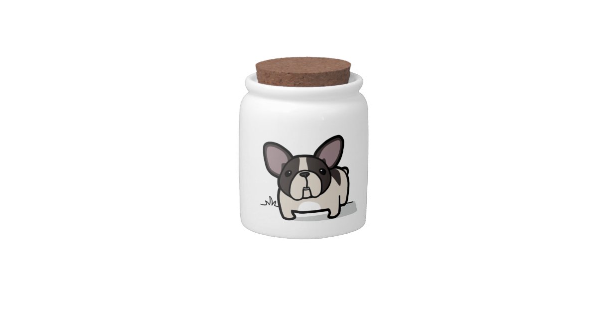 Brindle Pied Frenchie Candy Jar | Zazzle