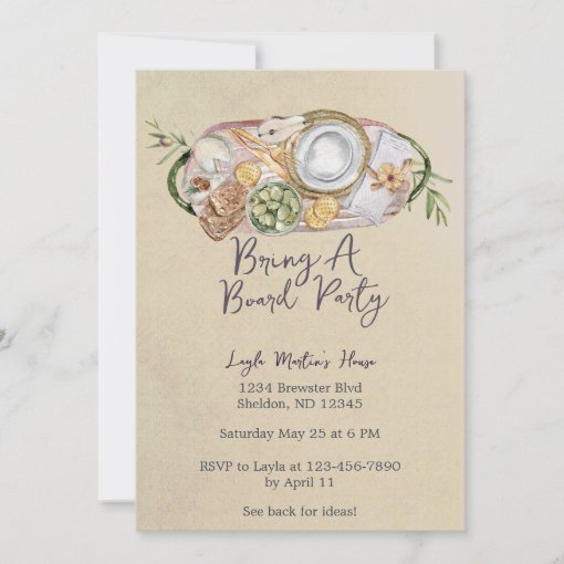 Bring a Board Charcuterie Party Invitation | Zazzle