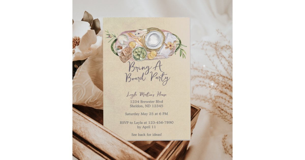Bring a Board Charcuterie Party Invitation | Zazzle