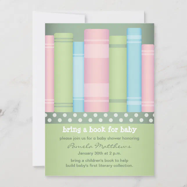 Bring a Book - Storybook - Baby Shower Invitations | Zazzle