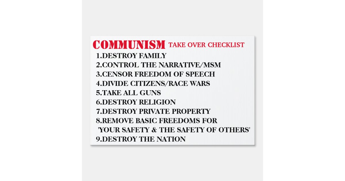 BRING TRUMP BACK NOW/COMMUNISM YARD SIGN | Zazzle