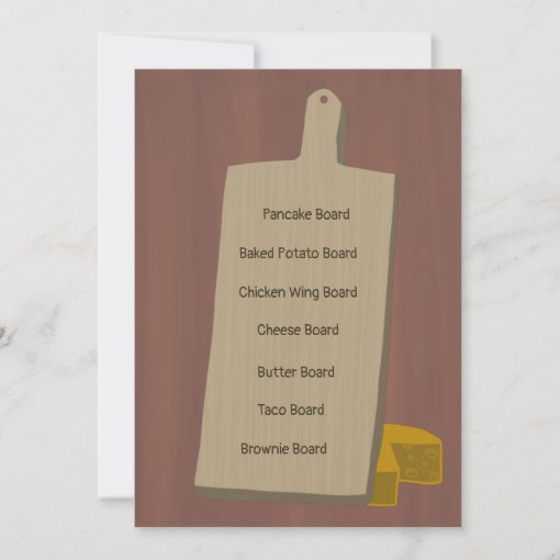 Bring Your Own Board Dinner Party Invitation | Zazzle