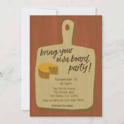 Bring Your Own Board Party Invitation | Zazzle