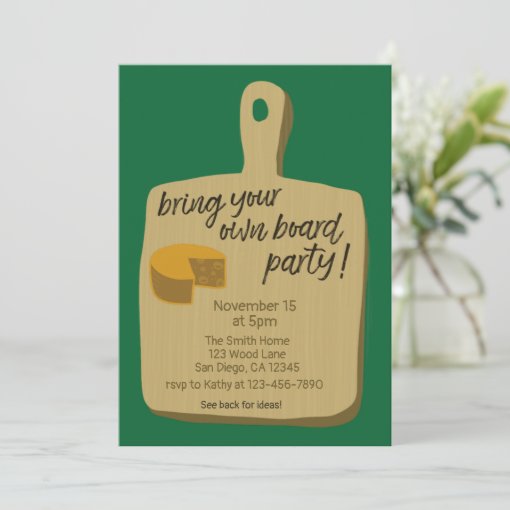 Bring Your Own Board Party Wisconsin Football Invitation | Zazzle