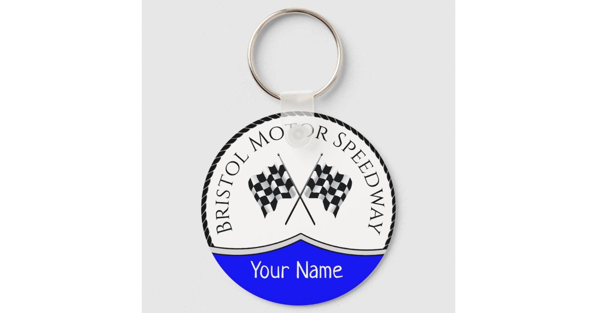 BRISTOL MOTOR SPEEDWAY - CHECKERD FLAG KEYCHAIN | Zazzle